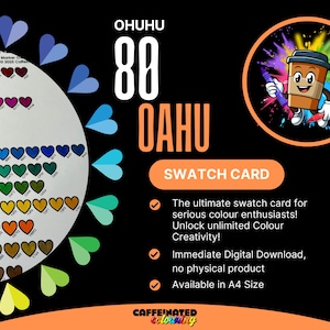 Ohuhu Oahu Marker Swatch Card: 80 Color Chart (A4 Digital Download PDF ...