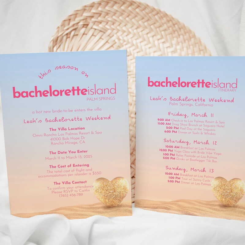 Love Island Template - Etsy