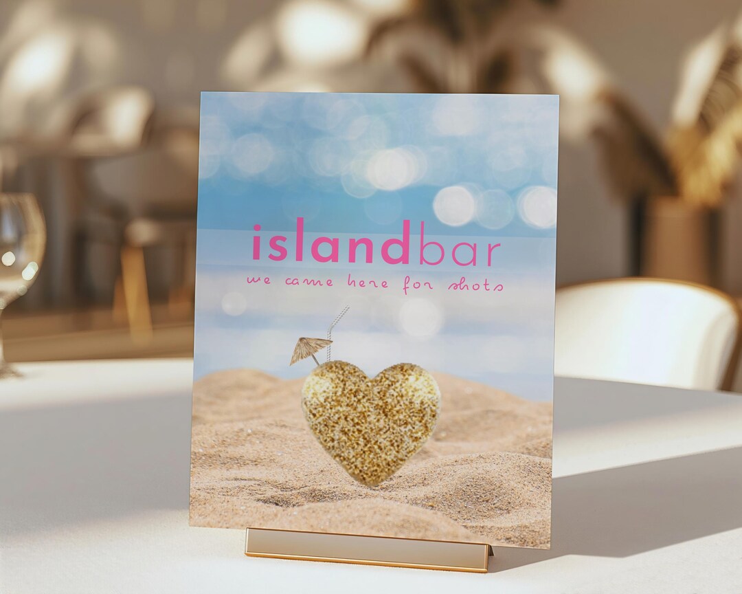 Love Island Theme Island Bar Sign Bachelorette Party Birthday Party ...