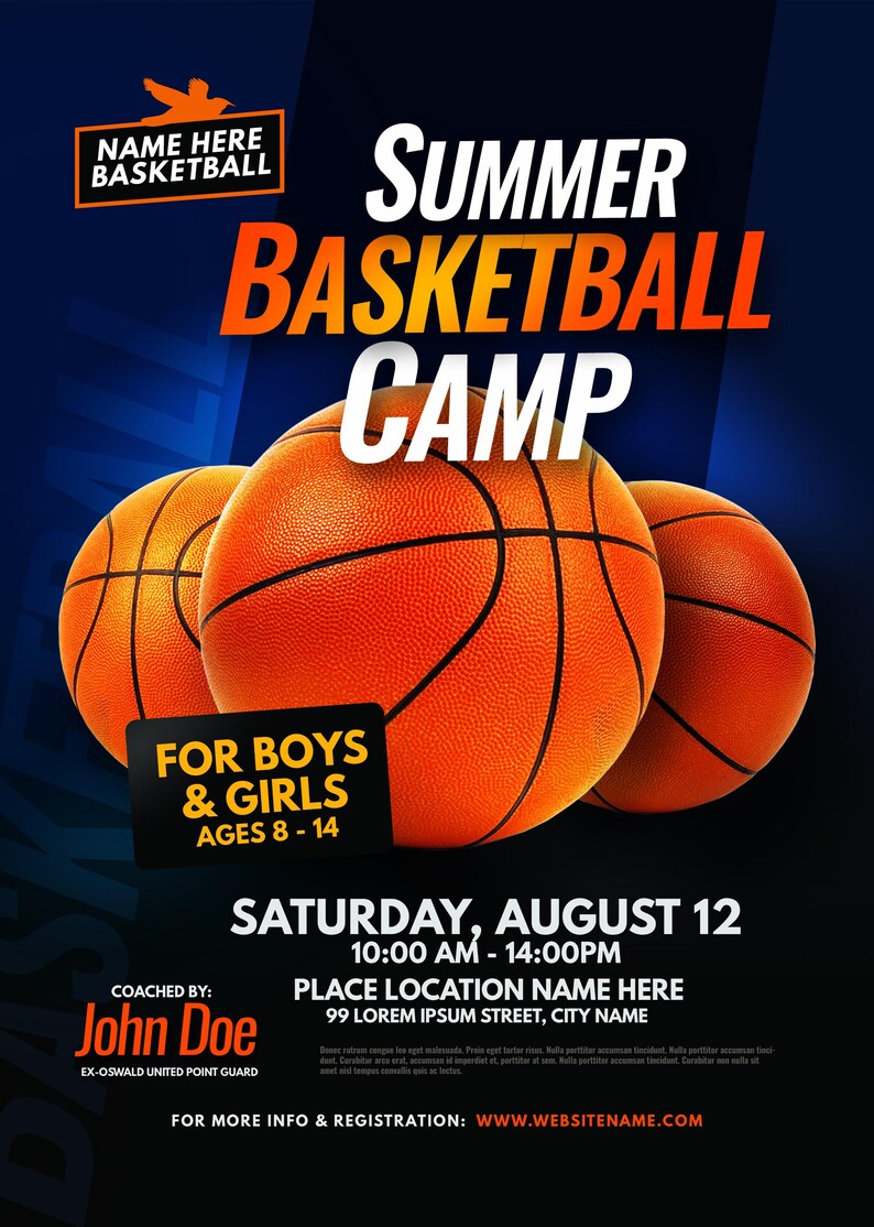 Dreams Summer Basketball Camp, Watch Party Flyer, Basketball Tournament ...