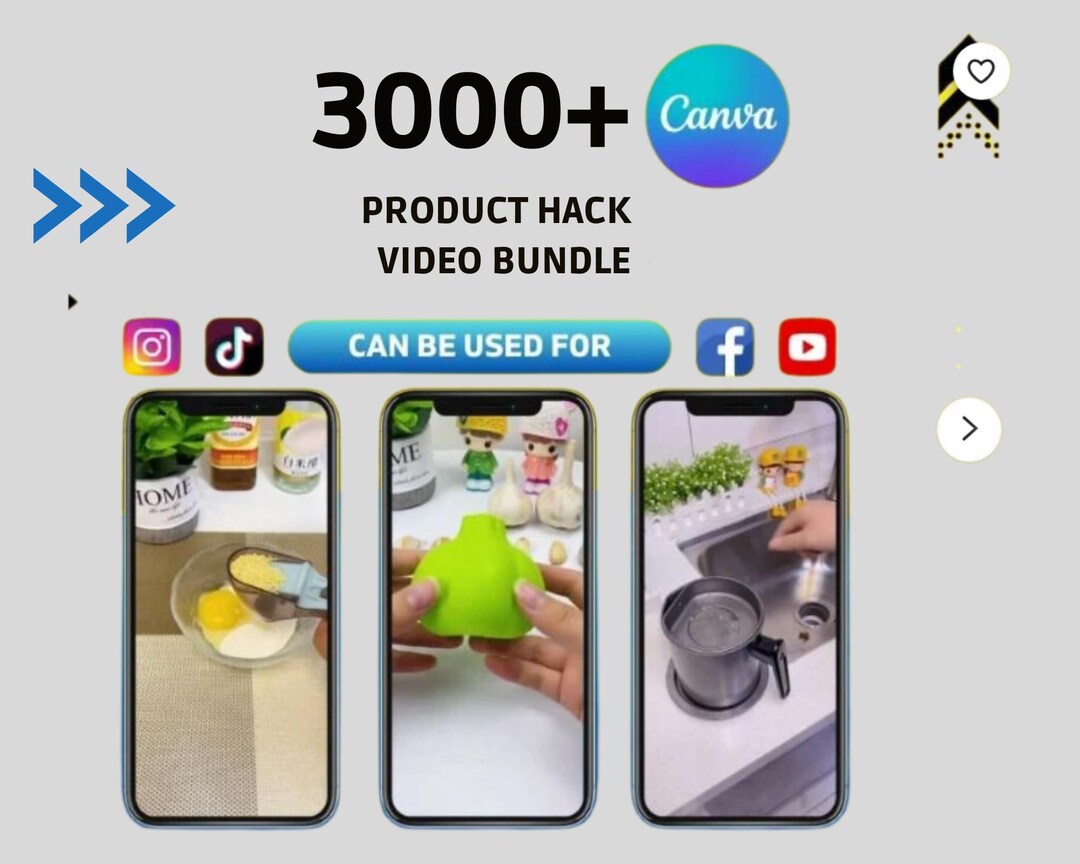 3000 Reels Gadget Useful Product Hacks Reels Bundle Tiktok Video ...