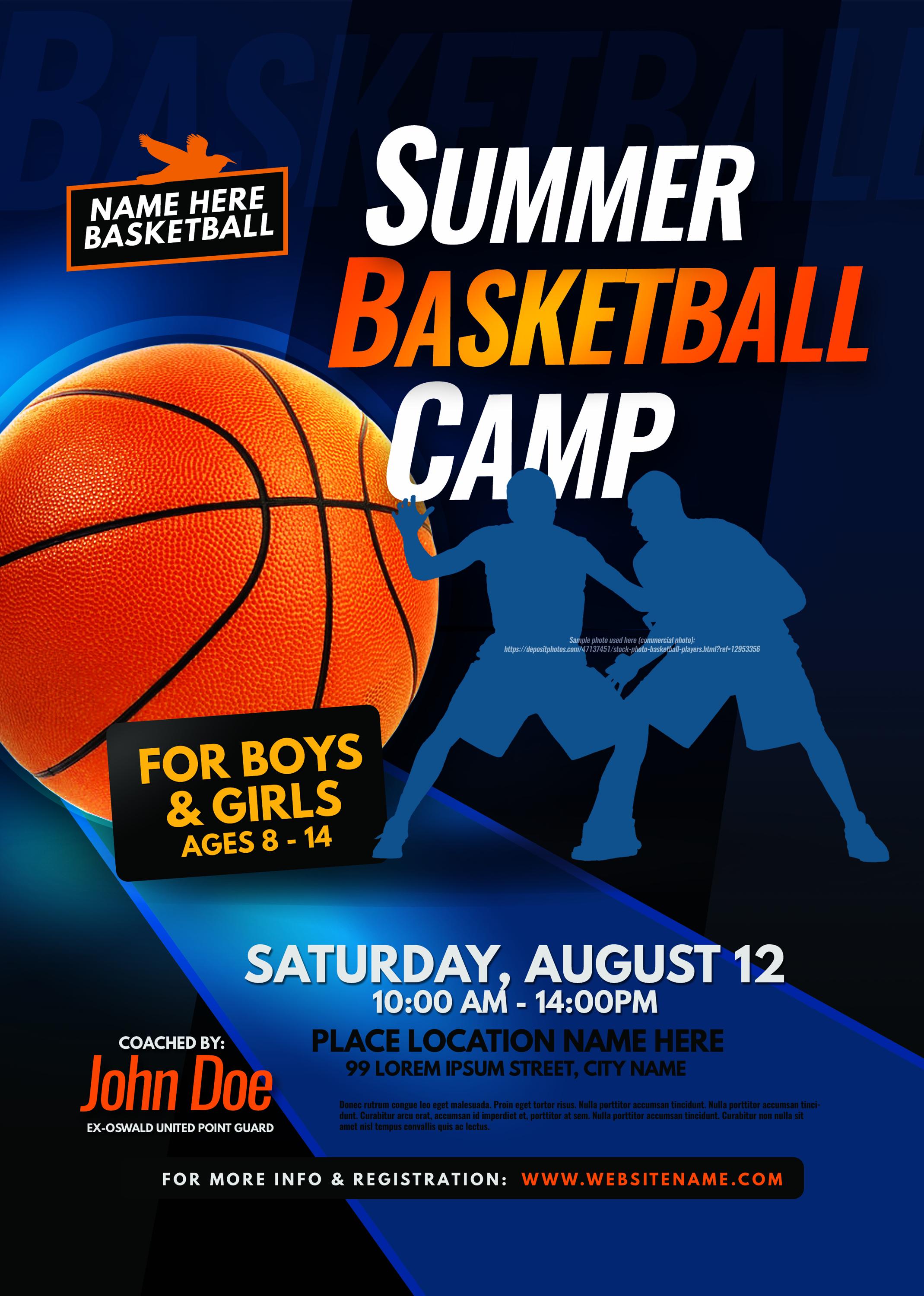 Summer Basketball Camp, Watch Party Flyer, Basketball Tournament Flyer ...