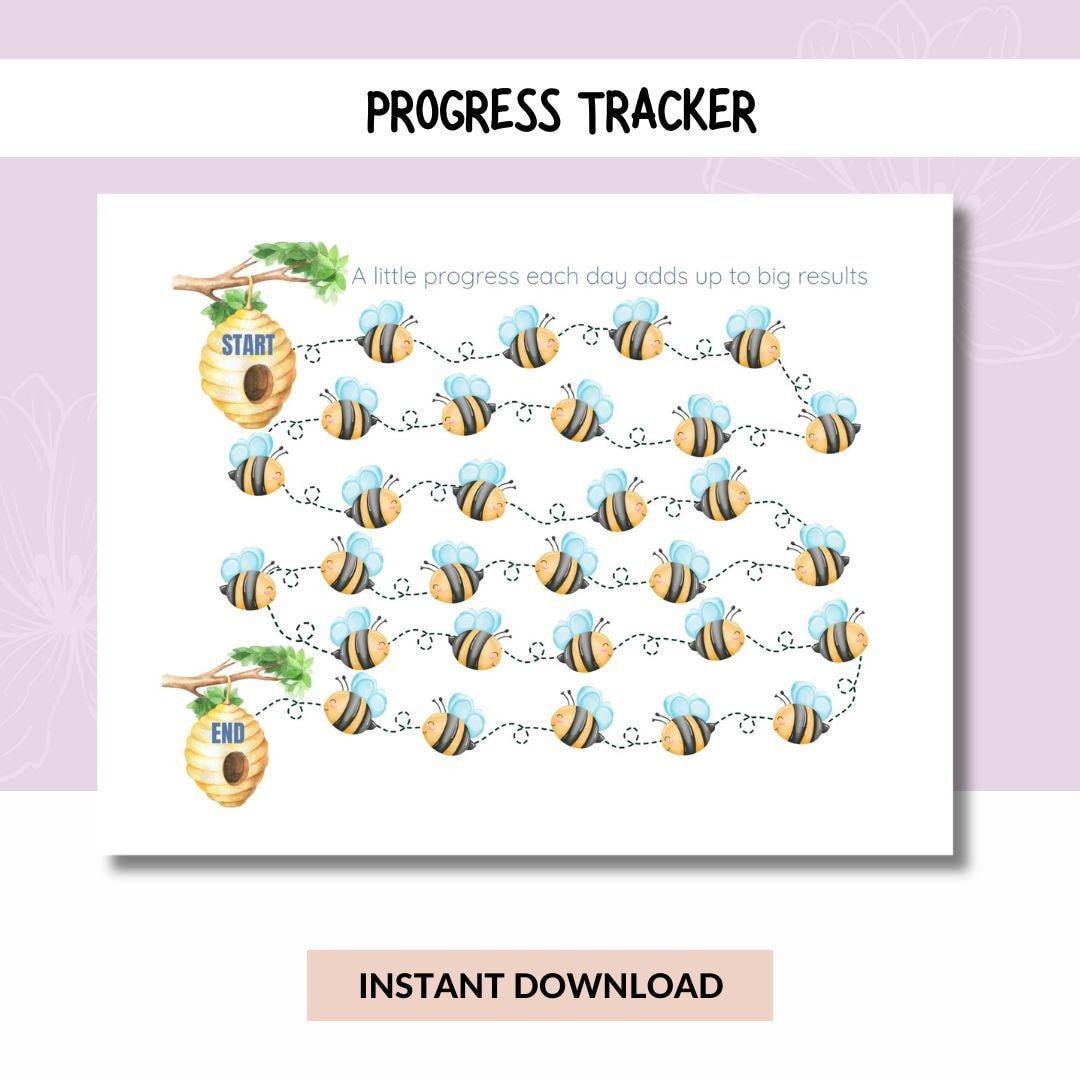 Bee Chart Tracker,printable Task Tracker,habit Tracker,productivity ...