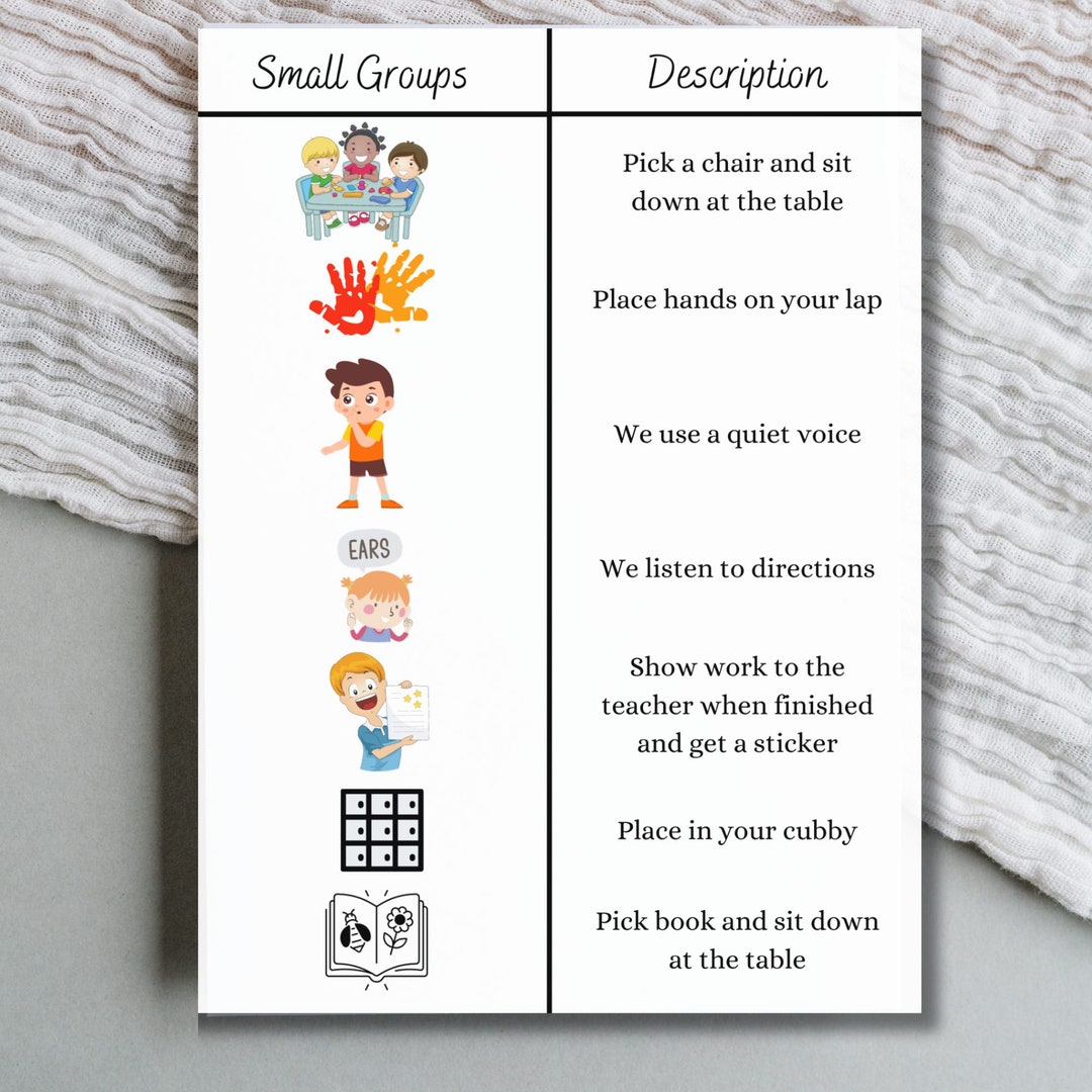 Small Group Chart, Instant Download Preschool, Small Group Printable ...