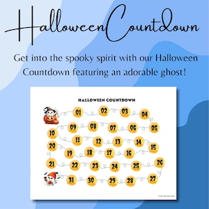 Easy DIY Halloween Countdown, Printable Halloween Countdown, Halloween ...