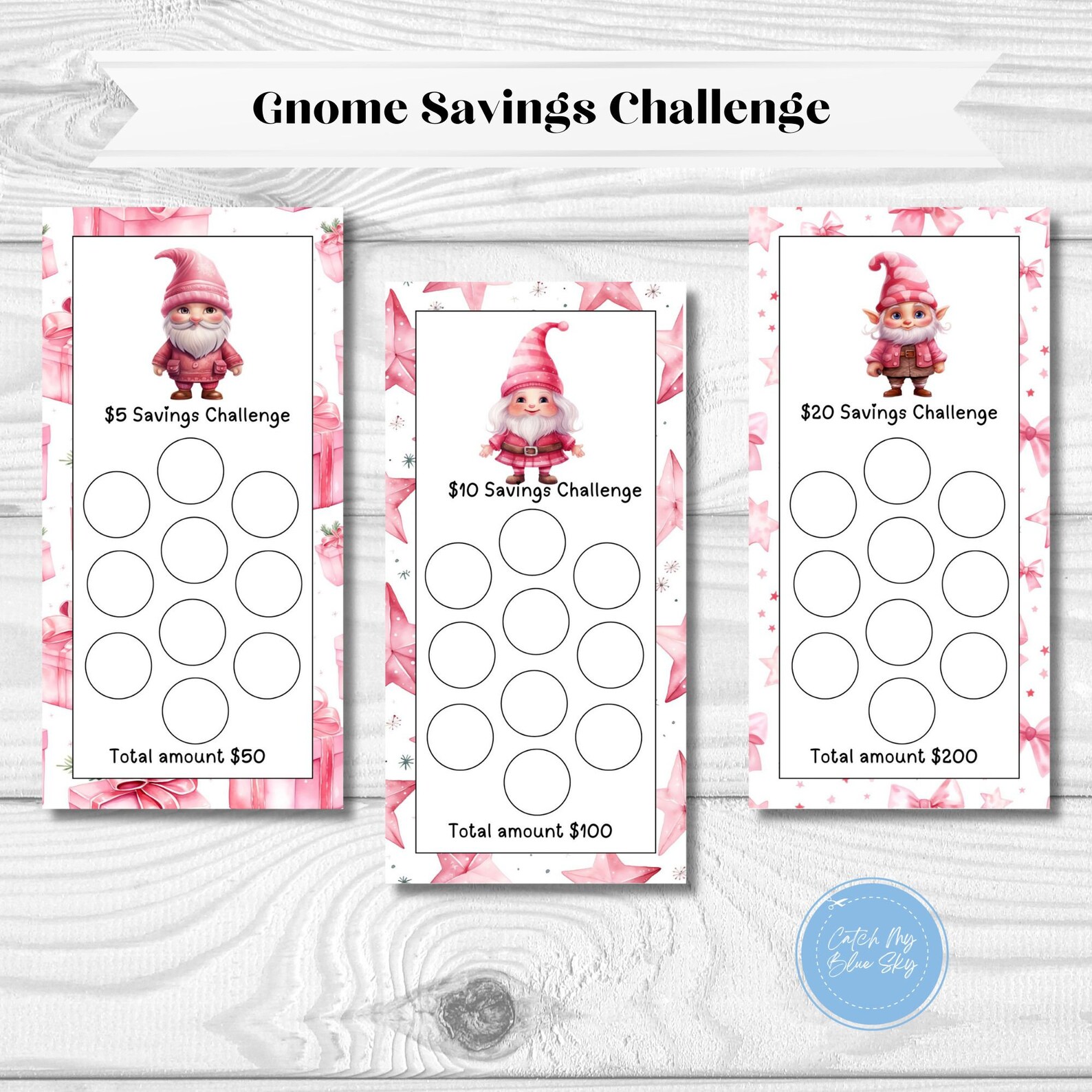 Gnome Savings Challenge Tracker,a6 Mini Savings Challenge Bundle,saving ...