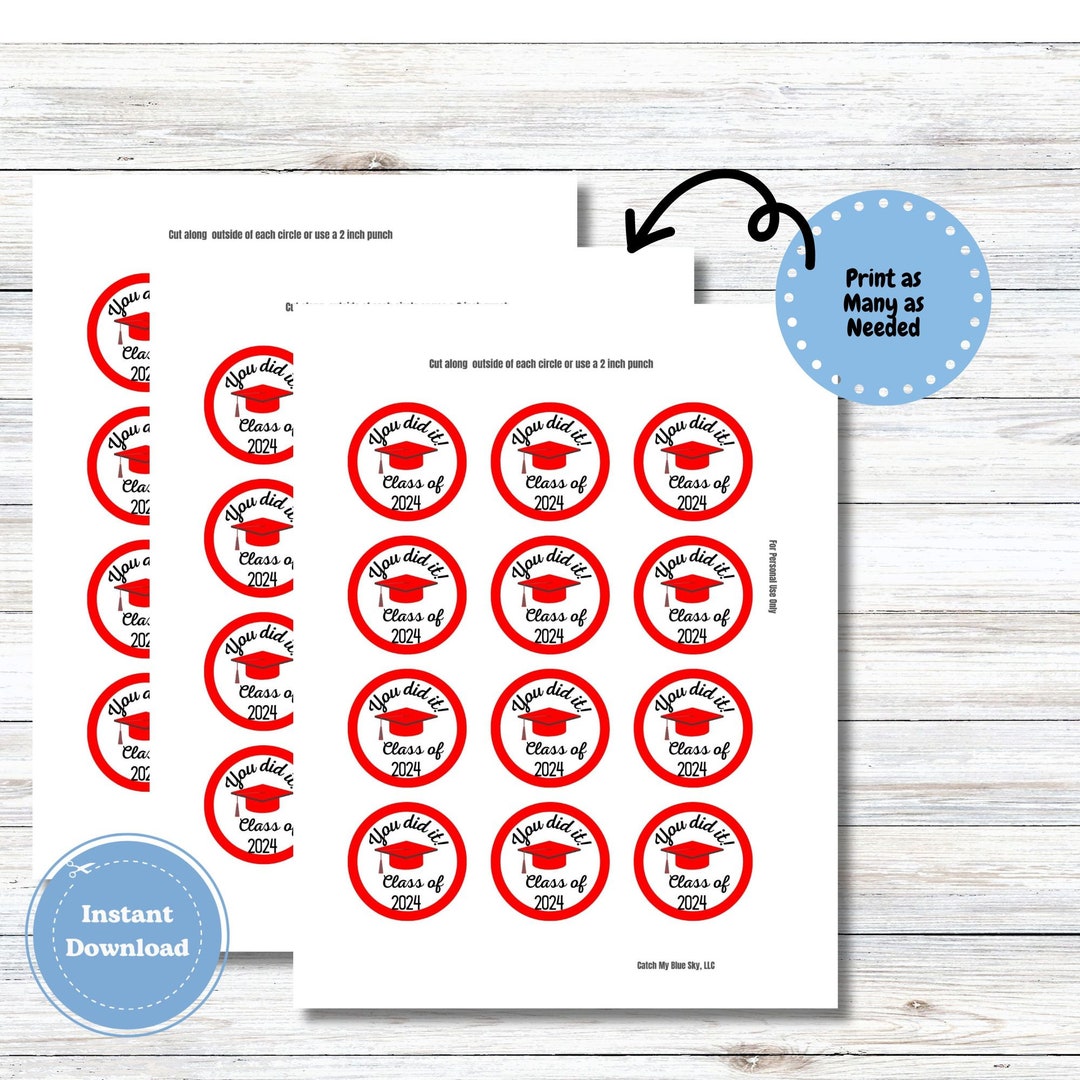 Graduation Cupcake Toppers, 2024 Graduation Party Decorations, Class of ...