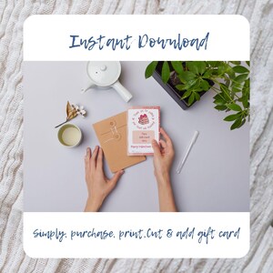 Teacher Appreciation Printable Gift Card Holder Valentines Day Cupcake ...