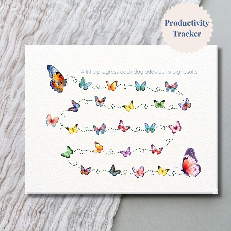 Progress Tracker,butterfly Countdown,butterfly Progress Chart ...