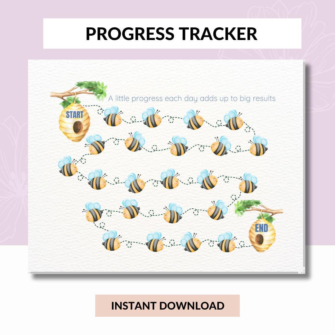 Bee Chart Tracker,printable Task Tracker,habit Tracker,productivity ...