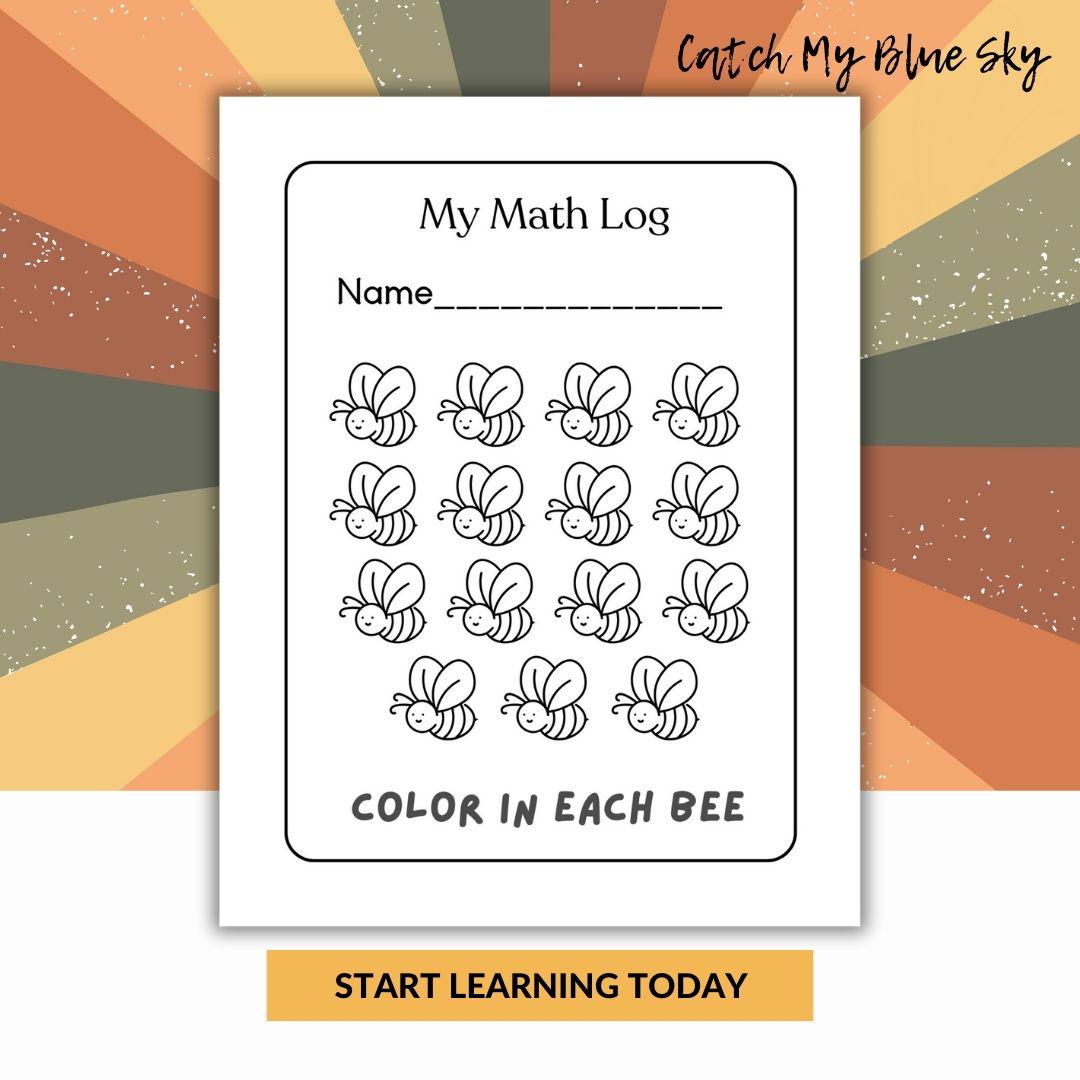 2 Bee-themed Math & Reading Log Printable Worksheets for Kids ...