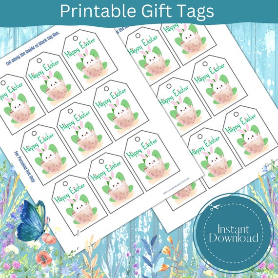 Printable Gift Tags,Easter Gift Tag,Easter Favor Tag,Printable Treat ...