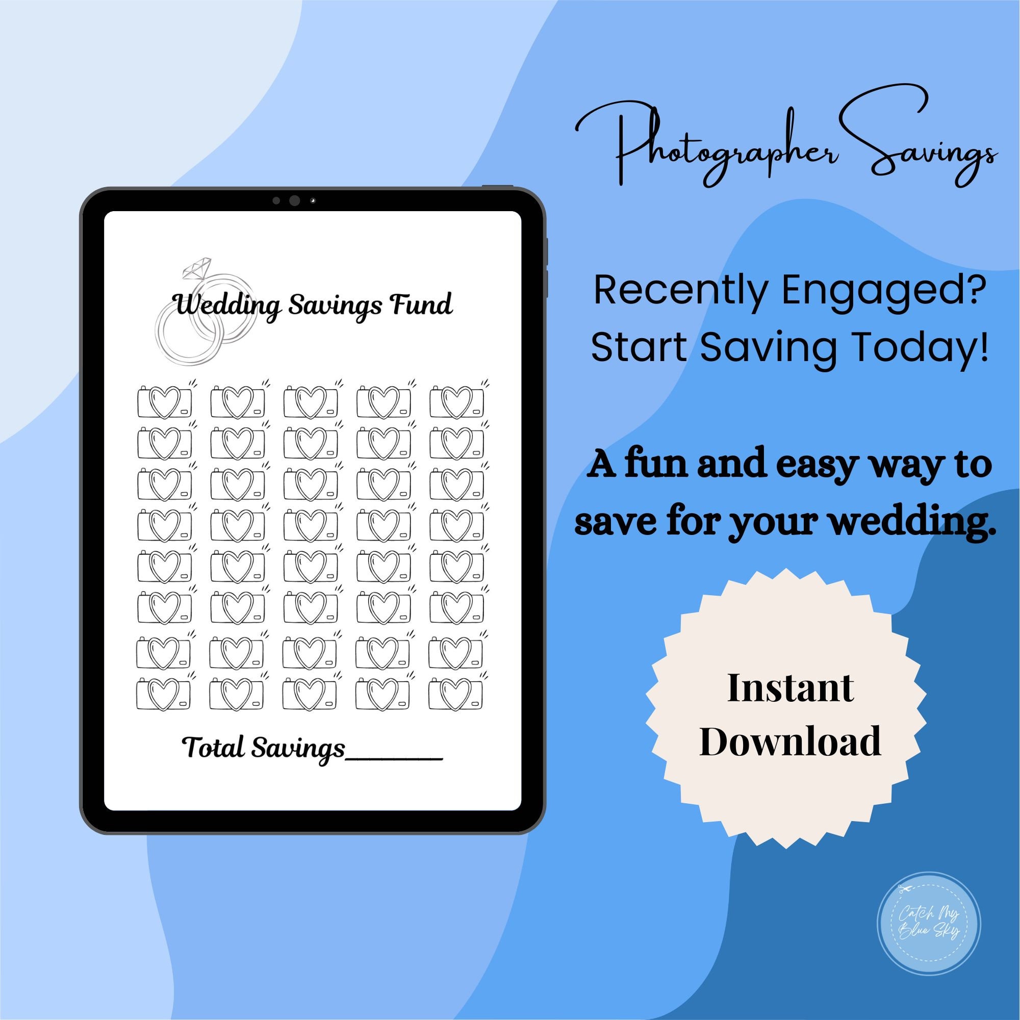 Wedding Savings Fund, A4 Size Printable, Wedding Saving Fund, Wedding ...