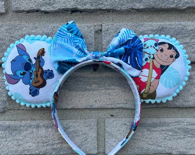 Stitch Ears, Lilo & Stitch Ears, Ohana Lilo and Stitch Mickey Ears ...