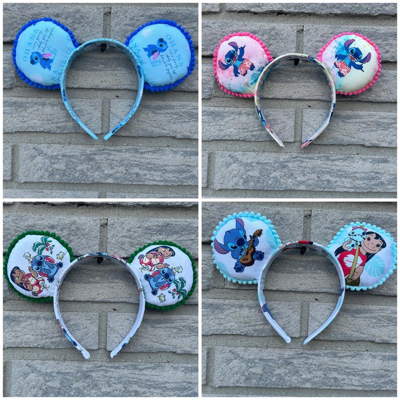 Stitch Ears, Lilo & Stitch Ears, Ohana Lilo and Stitch Mickey Ears ...