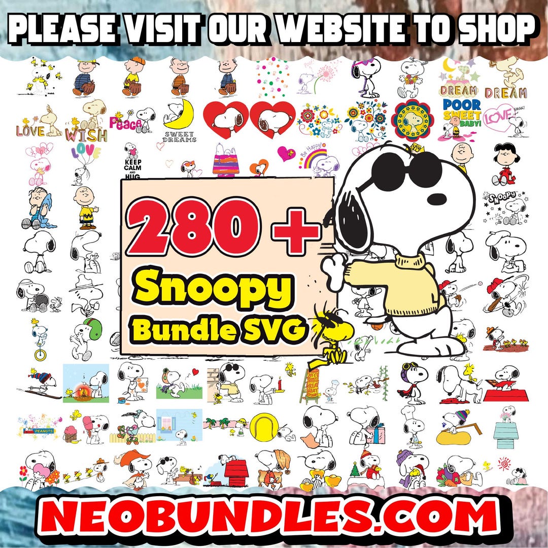 Mega Snoopy Svg, Snoopy Bundle Svg, Charlie Brown Svg, Snoopy Clipart ...
