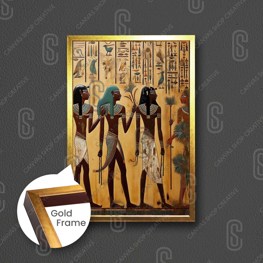 Ancient Egyptian Wall Drawings Ancient Cuneiform Graffiti Canvas ...