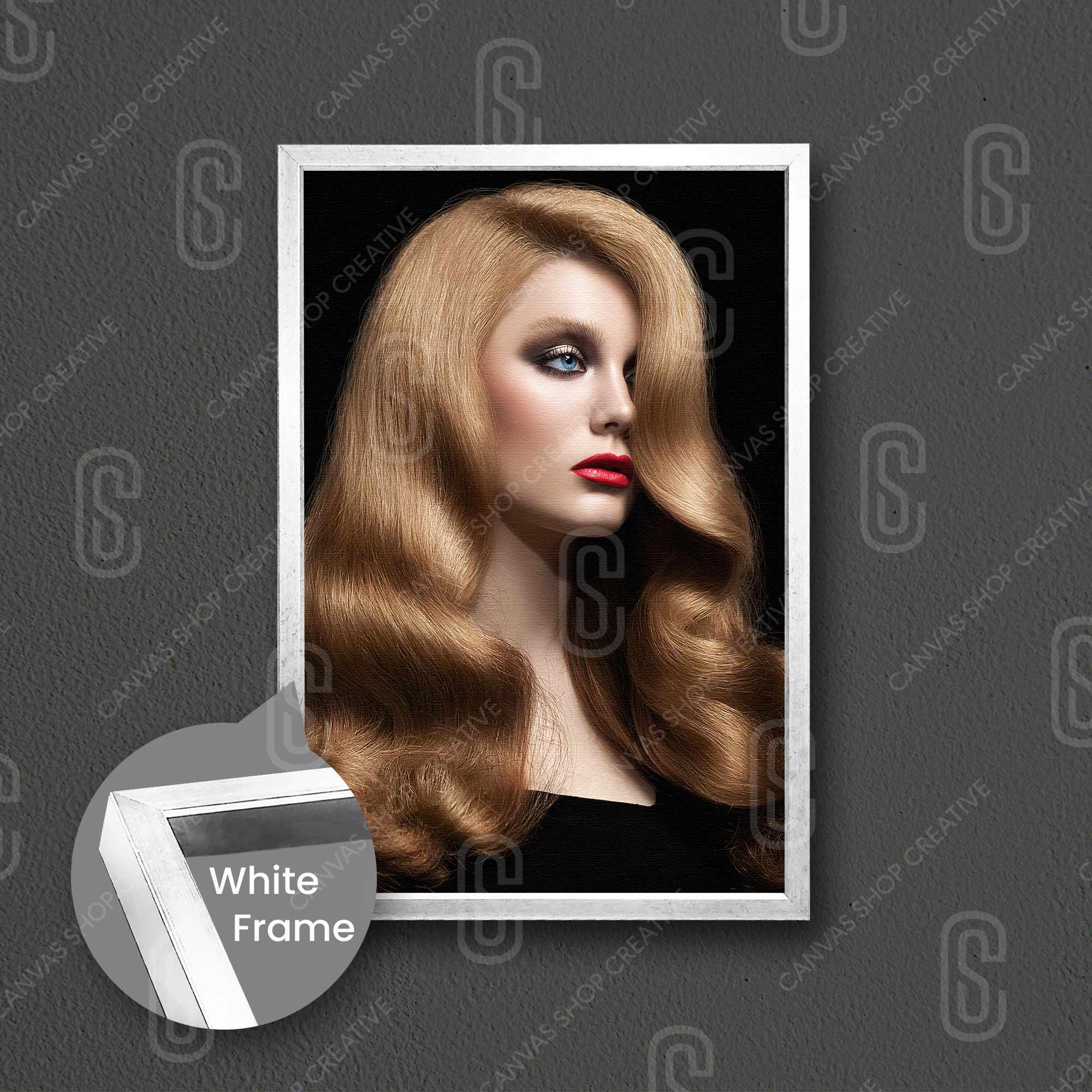 Blonde Hair Wall Decor, Hairdresser Wall Art, Woman Canvas Art, Roll up ...