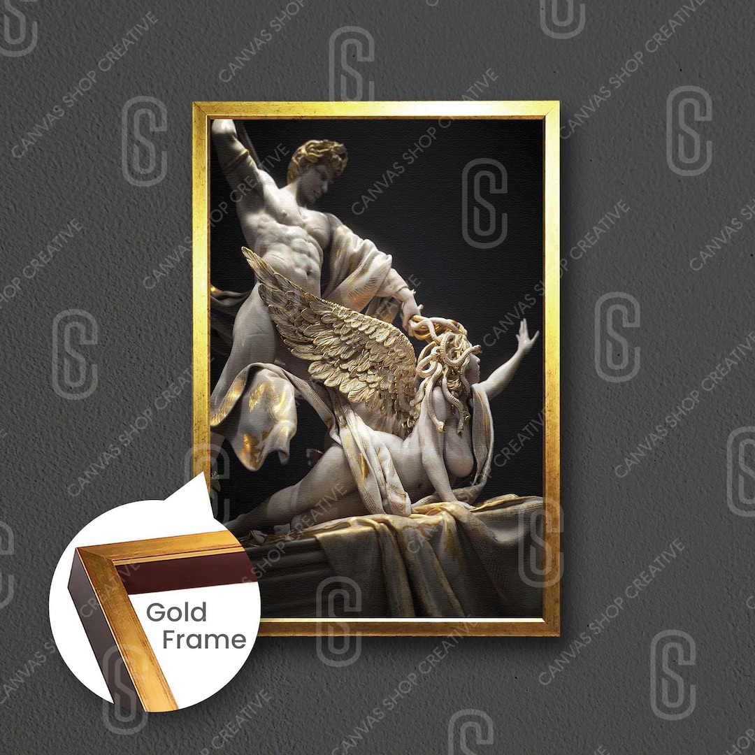 Mythology Zeus Sculpture Medusa Snake Haired Woman Sculpture Roll up ...