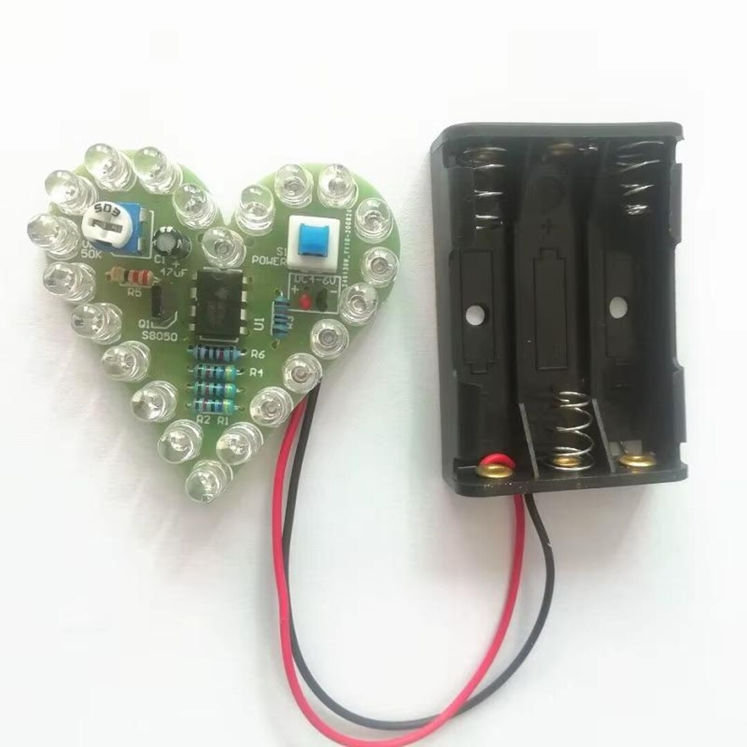 Diy Kit Heart Shape Breathing Lamp Kit Dc 4V-6V Breathing Led Suite Red ...