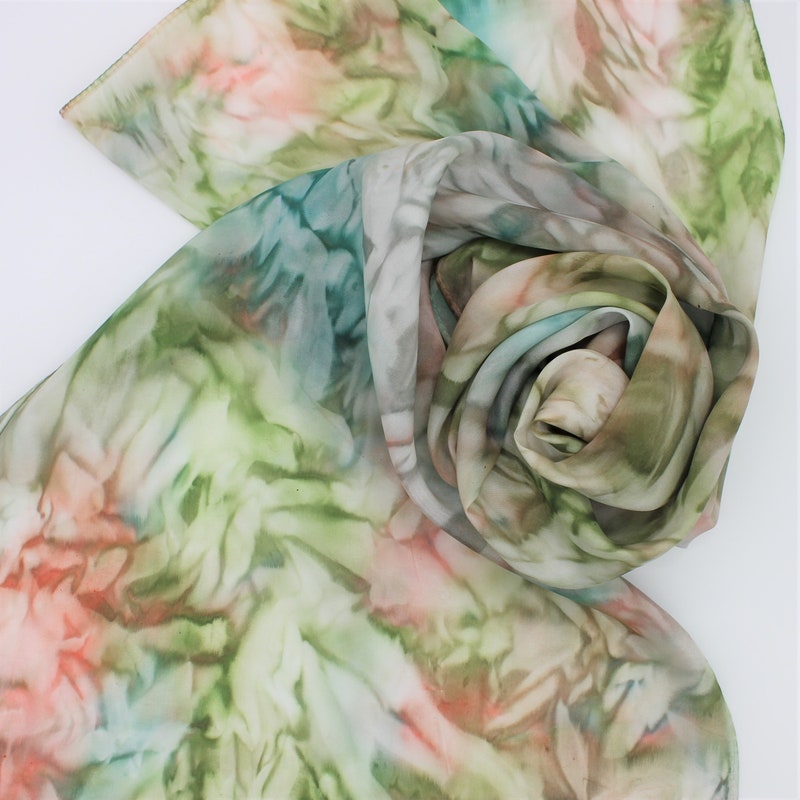 Olive Silk Scarf - Etsy