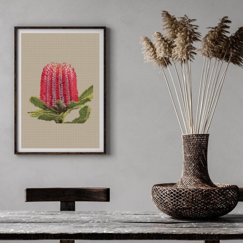 Rose Botanical Cross Stitch Pattern Flower Cross Stitch - Etsy