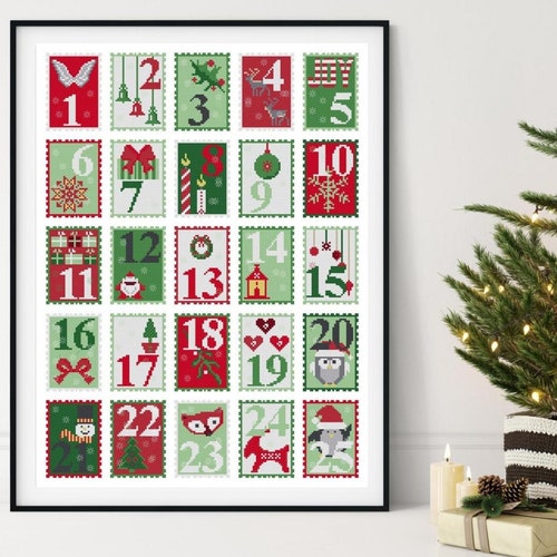 Cross Stitch Pattern ADVENT CALENDAR - Etsy Cross Stitch Pattern ADVENT CALENDAR - Etsy