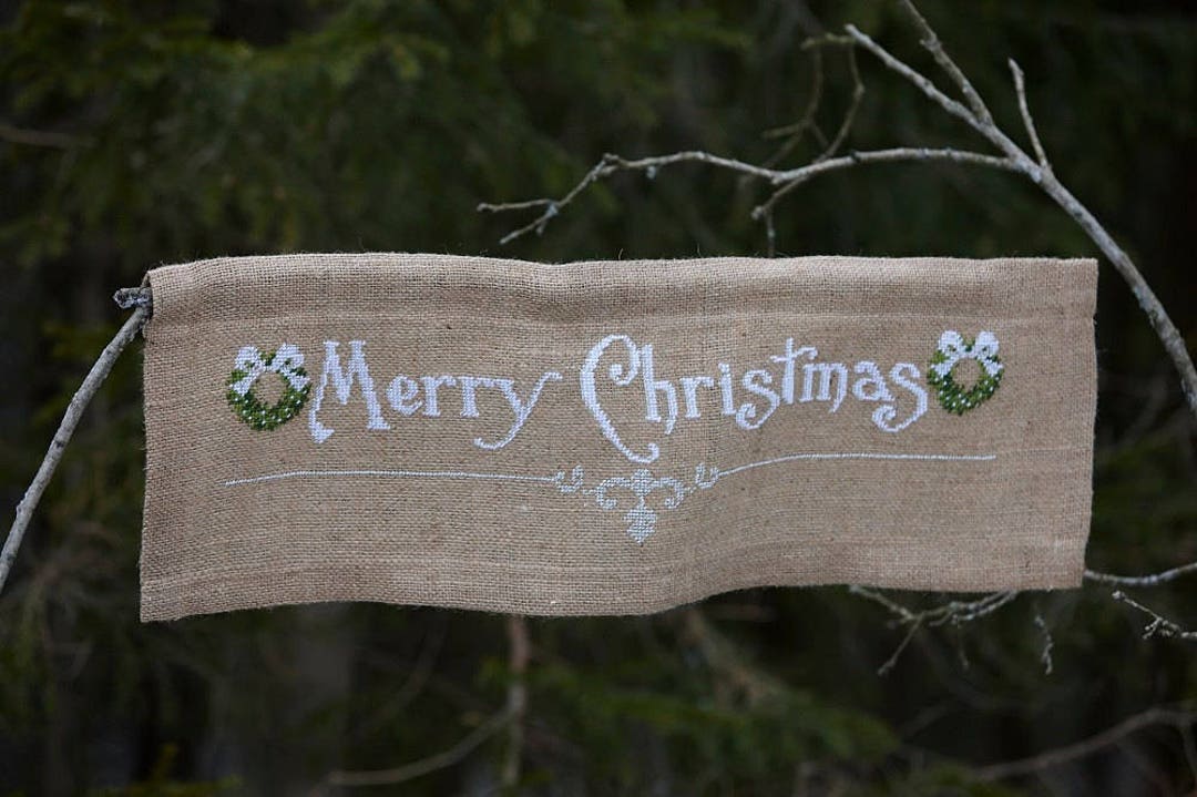Cross Stitch Pattern, CHRISTMAS BANNER - Etsy