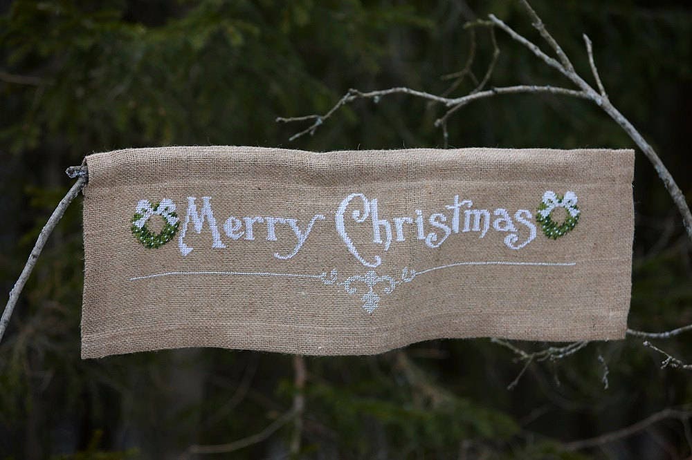Cross Stitch Pattern, CHRISTMAS BANNER - Etsy
