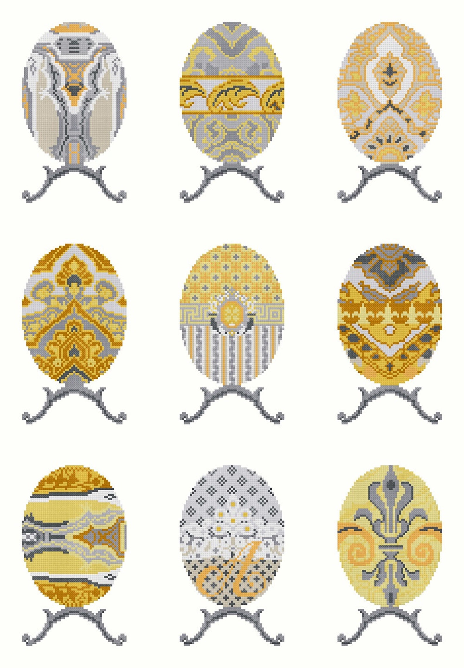 Cross Stitch Pattern, EGG SAMPLER, Blue - Etsy