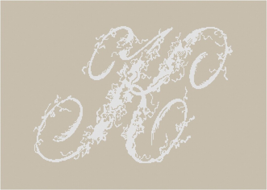 K, MONOGRAM - Cross Stitch Pattern - Etsy