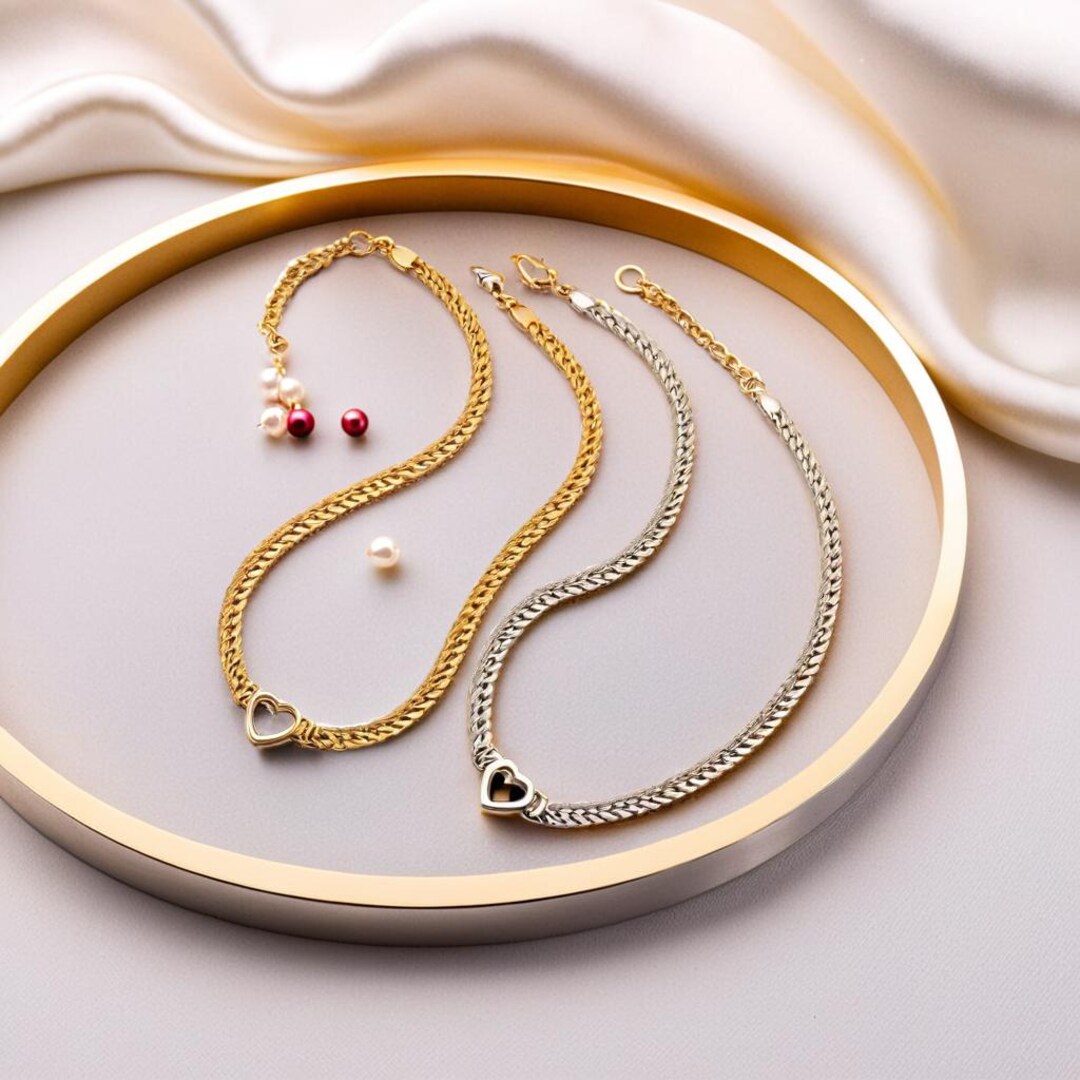 Heart Cuban Chain Necklace Stainless Steel Chain in Gold or Silver Love ...