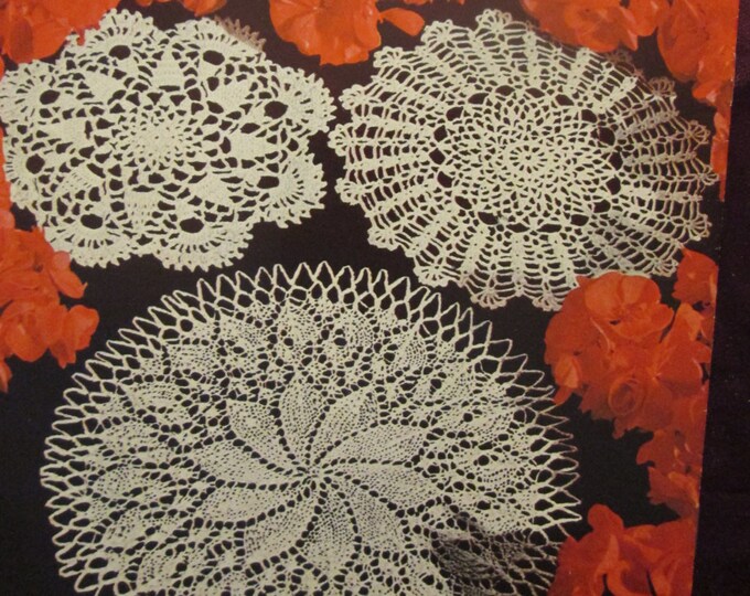 Vintage Doily Patterns Book Star Doily Crochet Tatted Hairpin Lace ...