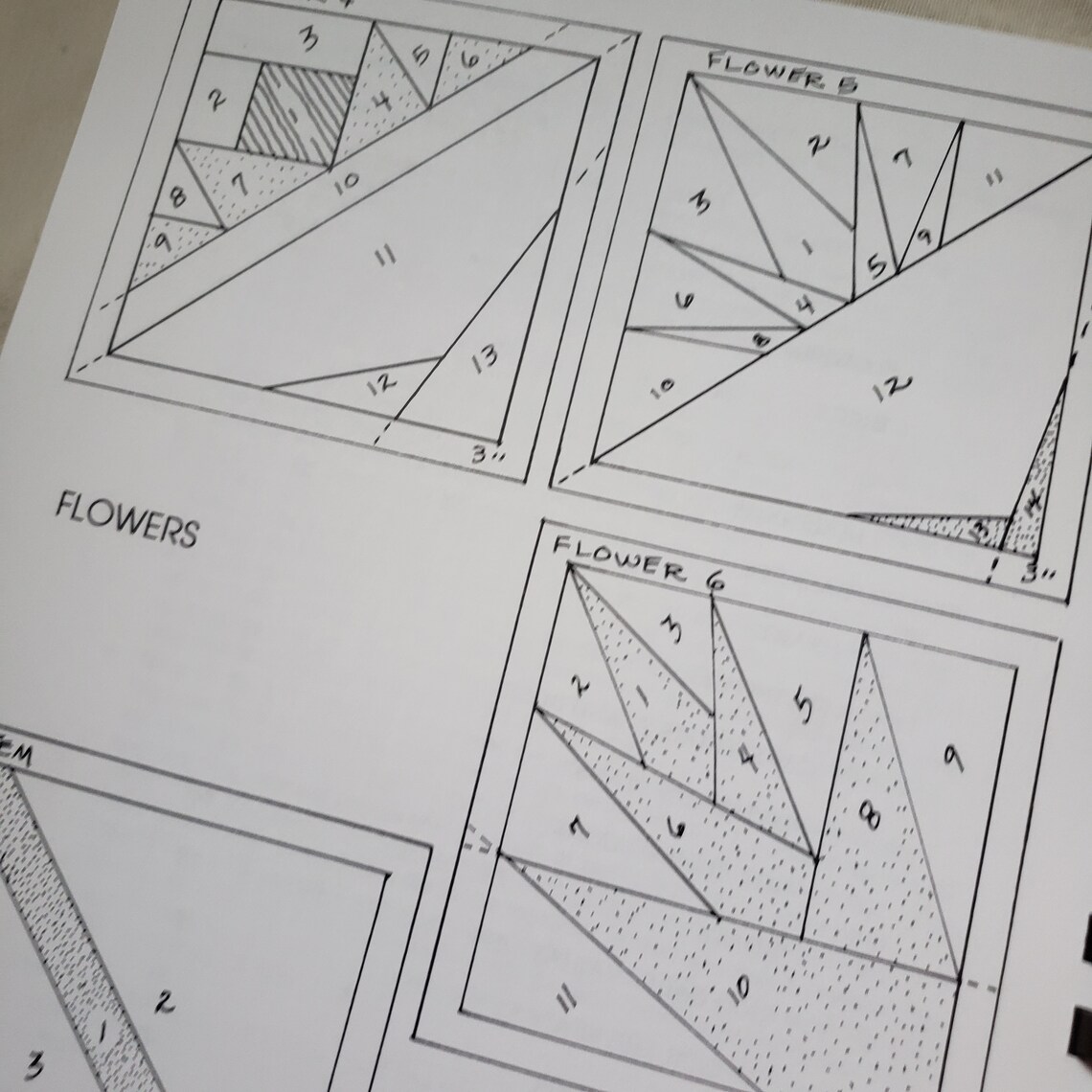 Paper Piecing Patterns Book by Shirley Liby Pieced Block Patterns for ...
