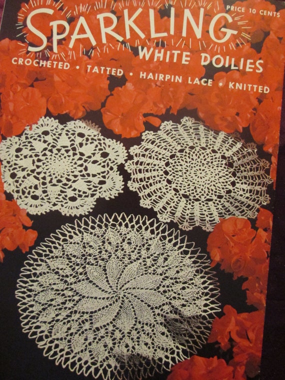 Vintage Doily Patterns Book Star Doily Crochet Tatted Hairpin | Etsy