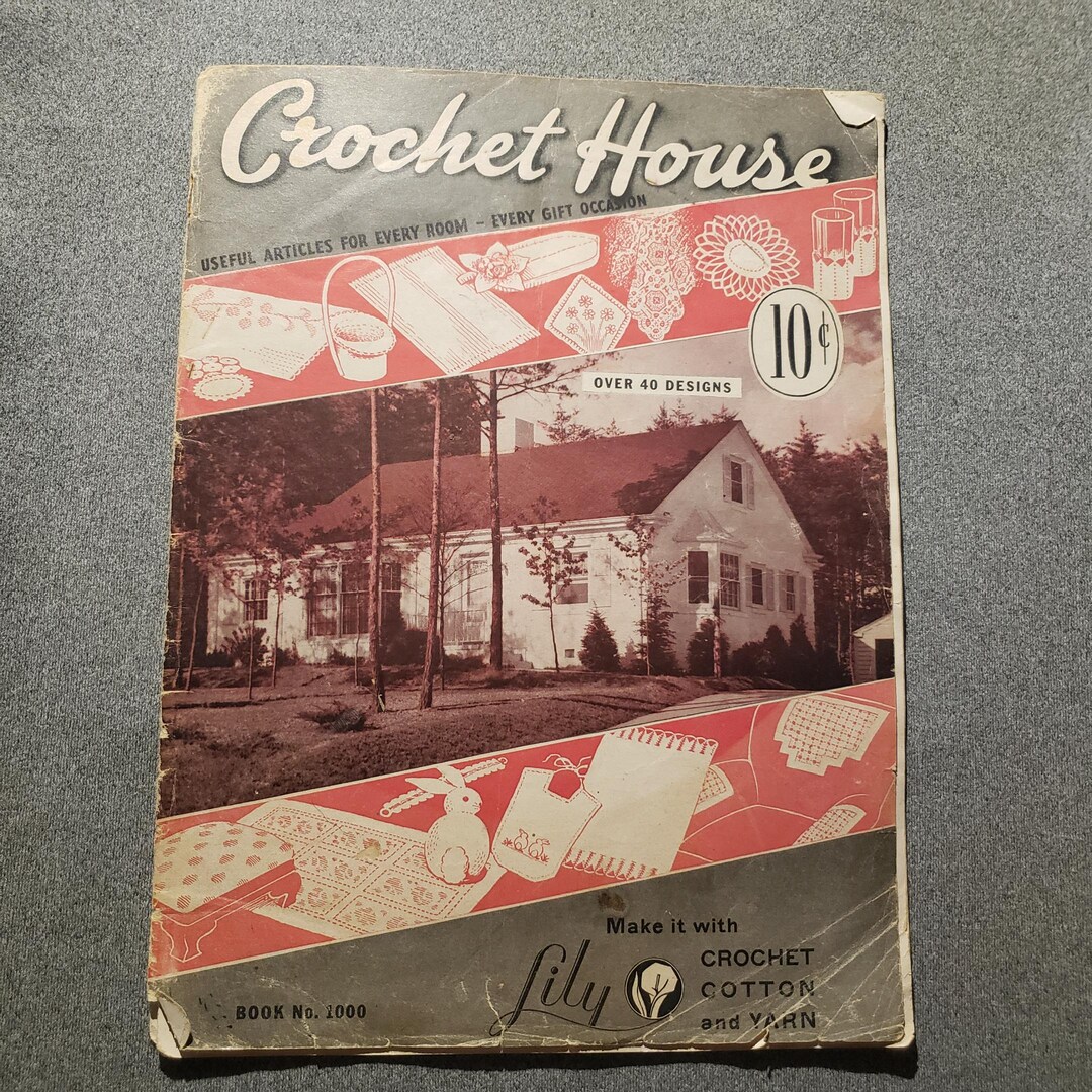 Vintage 1942 Crochet House Pattern Book 40 Designs Book 1000 Doilies ...