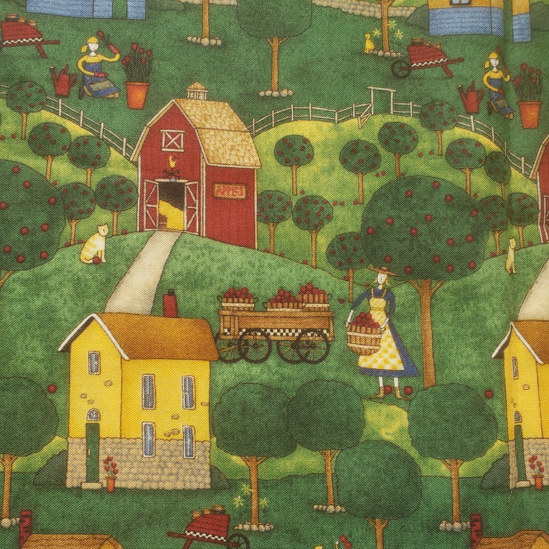 Debbie Mumm Country Quilt Craft Fabric Apple Harvest Fall Print 18 X 42 ...