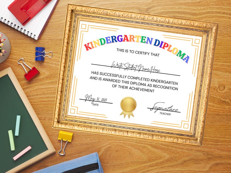 Printable K-5 Graduation Certificates | Elementary School Diploma ...