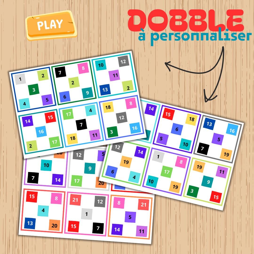 Dobble to Personalize CANVA: Speed and Observation Game - Etsy