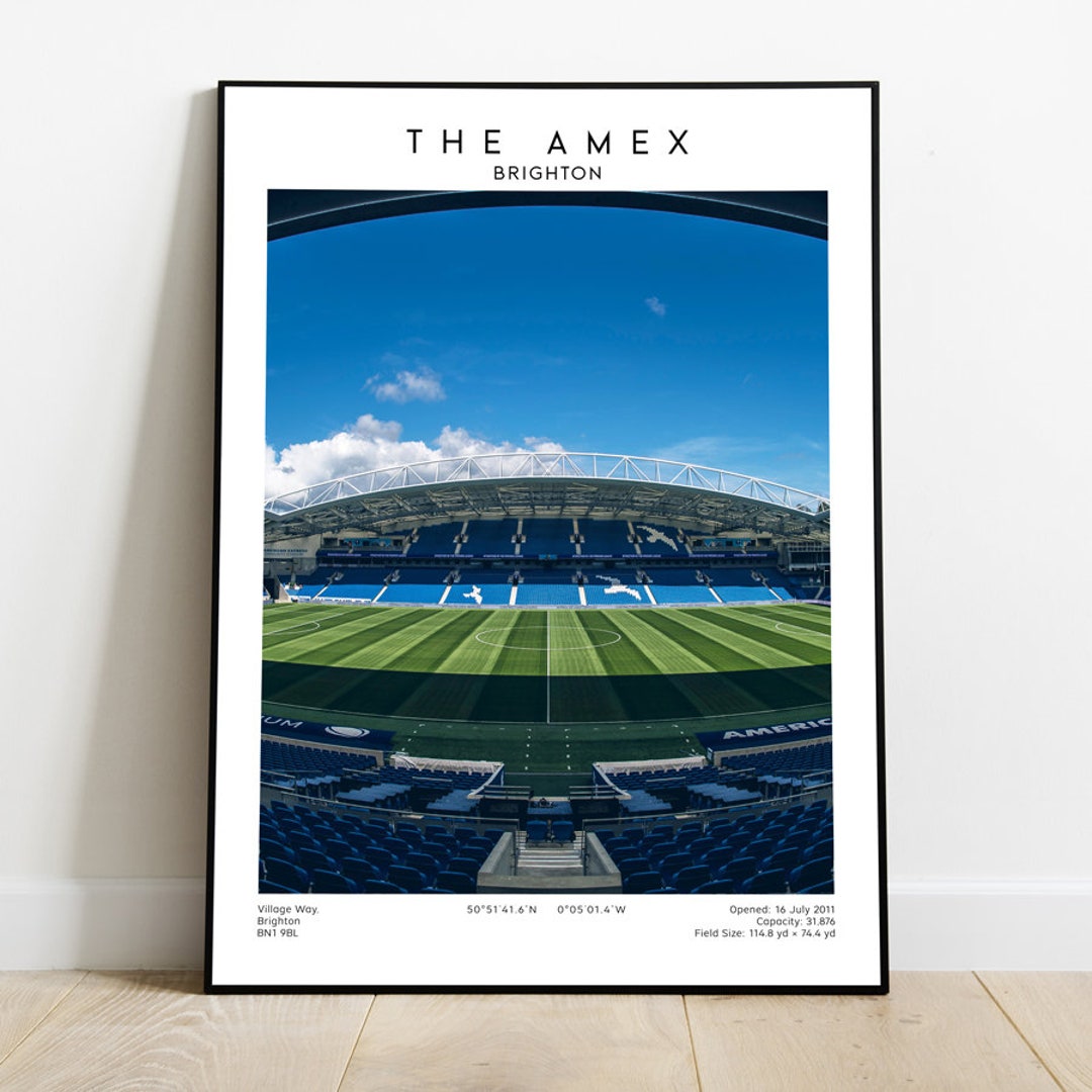 The Amex Stadium Poster, Brighton Stadium Wall Art Print, Football Fans ...