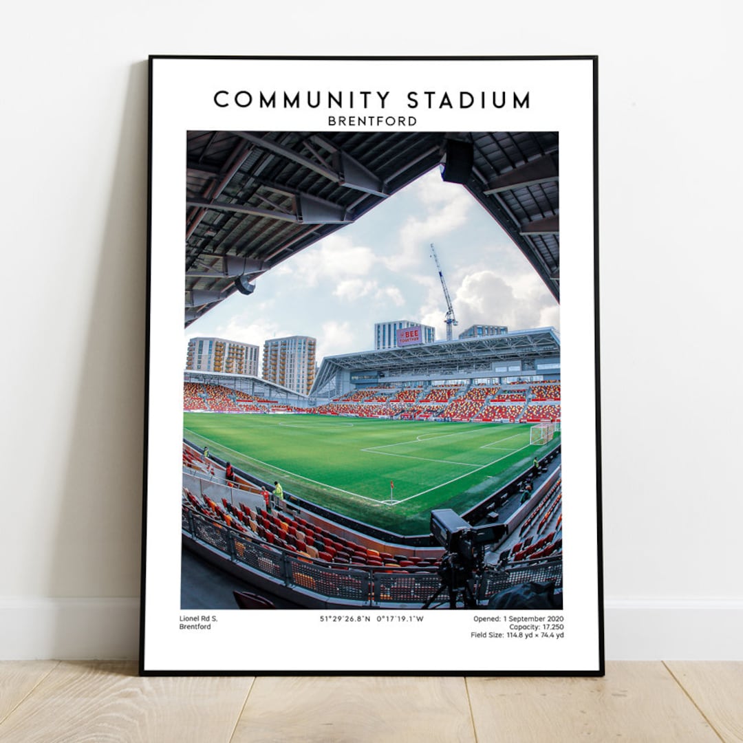 Gtech Community Stadium Poster Print, Brentford Stadium Wall Art ...