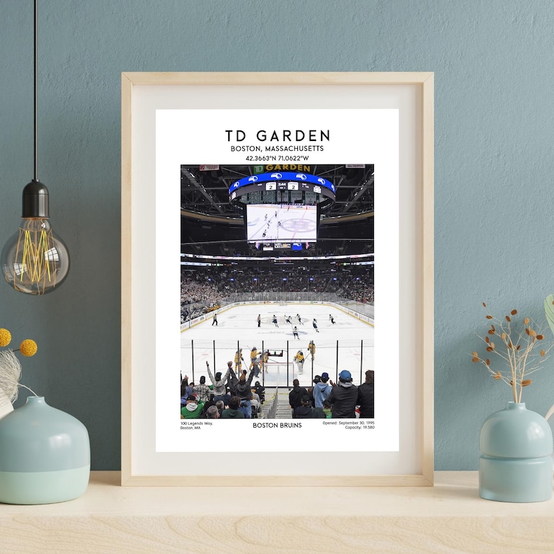 TD Garden Poster – Boston Hockey Stadium Wall Art for Hockey Fans - Etsy