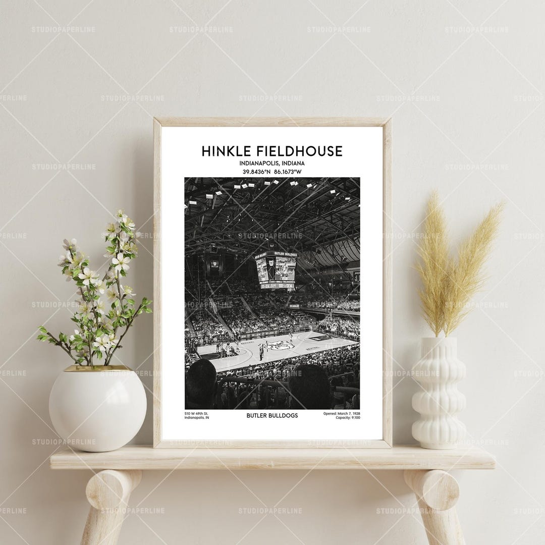 Hinkle Fieldhouse Poster – Indiana Basketball Stadium Print for Fans - Etsy