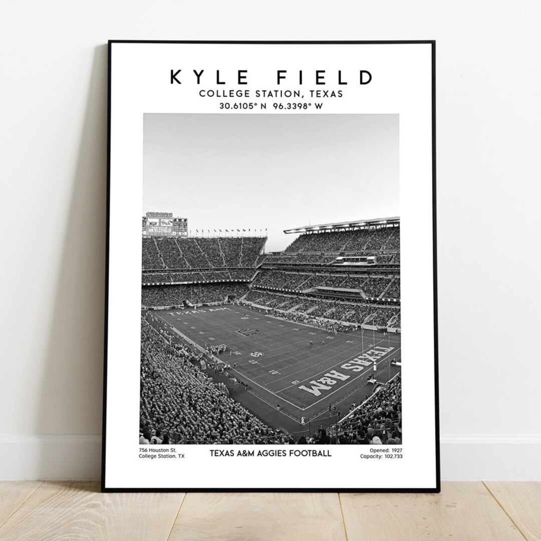 Kyle Field Poster, Texas Football Stadium Wall Art Print - Etsy