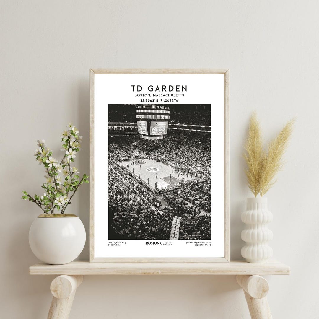 TD Garden Stadium Print – Boston Sports Arena Poster - Etsy