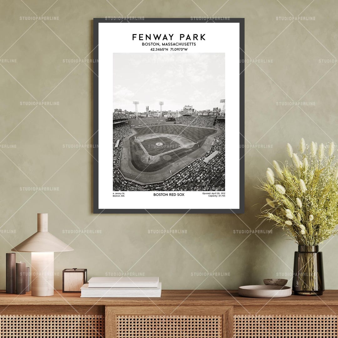 Fenway Park Stadium Poster – Boston Baseball Stadium Print - Etsy
