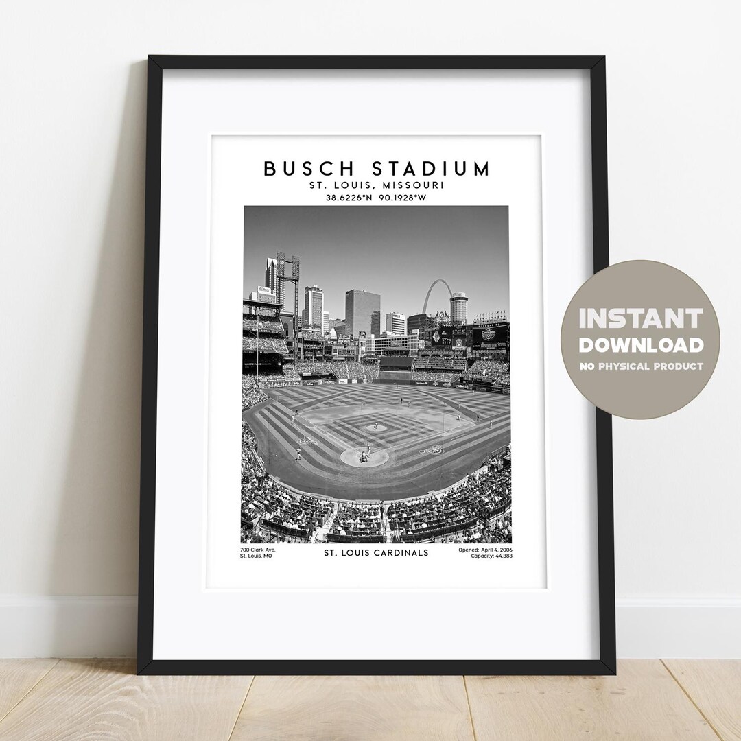 Busch Stadium Digital Poster, Cardinals Baseball Stadium Wall Art Print ...