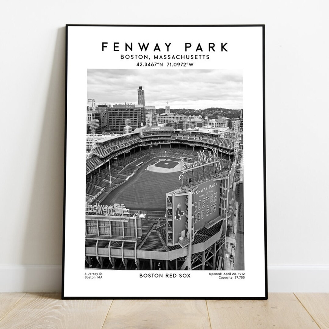 Fenway Park Poster, Boston Baseball Stadium Wall Art Print - Etsy