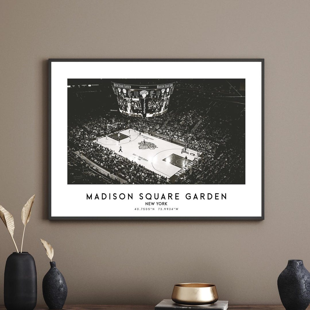 Madison Square Garden Poster – New York Basketball Stadium Wall Art - Etsy