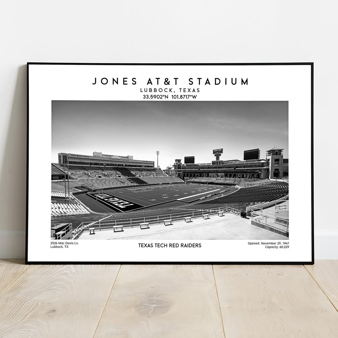 Jones AT&T Stadium Poster, Raiders Football Stadium Wall Art Print - Etsy